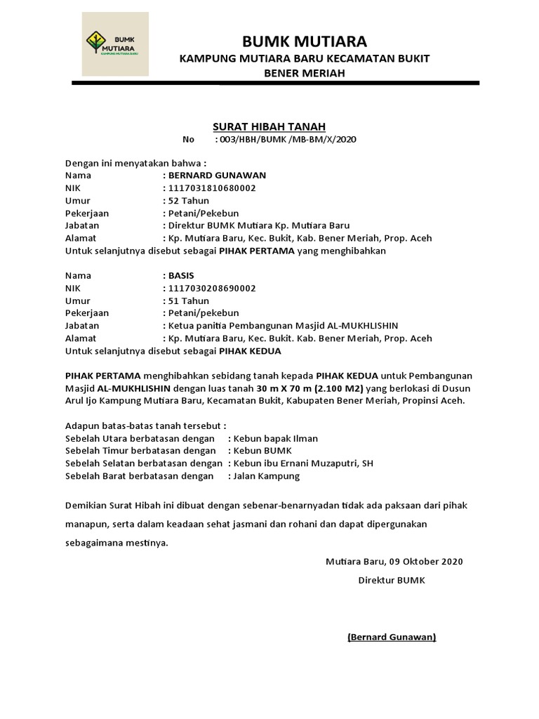Bumk Mutiara: Kampung Mutiara Baru Kecamatan Bukit Bener Meriah | PDF