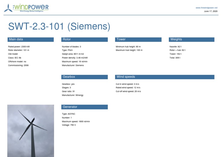 SWT-2.3-101 Siemens | PDF