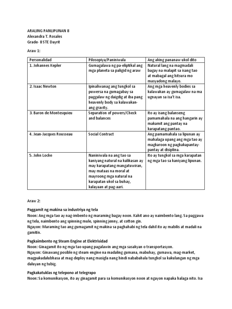 Araling Panlipunan 8 Q3 Week 3 | PDF