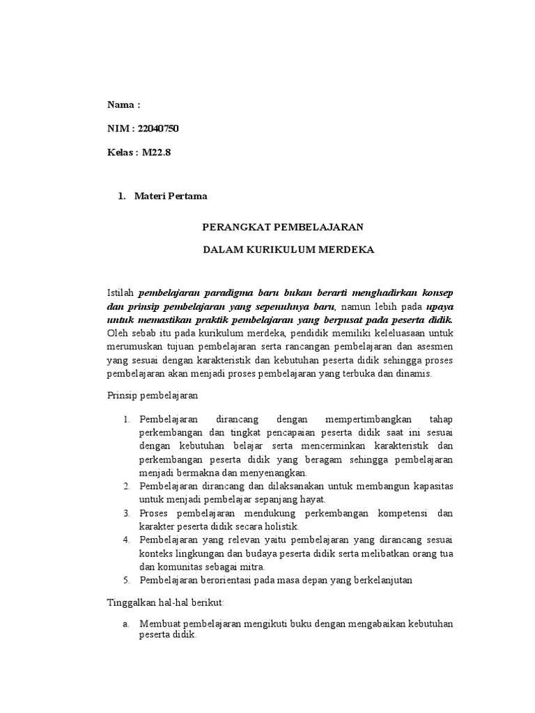 Nama: NIM: 22040750 Kelas: M22.8 | PDF