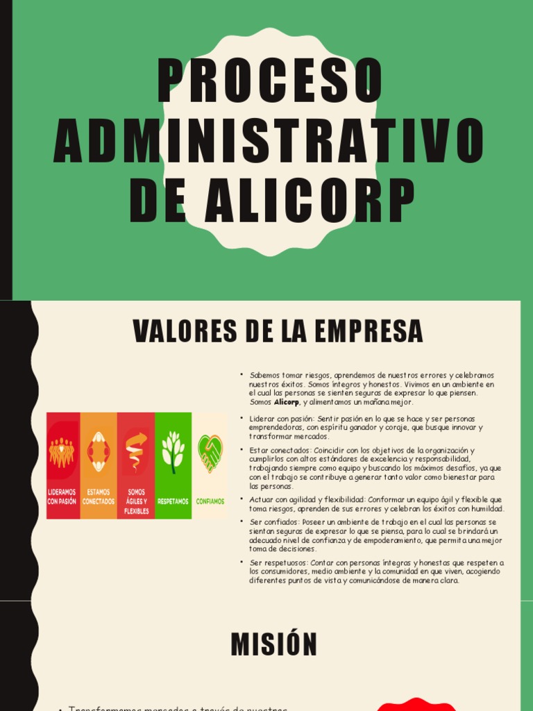 Proceso Administrativode Alicorp | Descargar gratis PDF | Calidad (comercial) | Economias