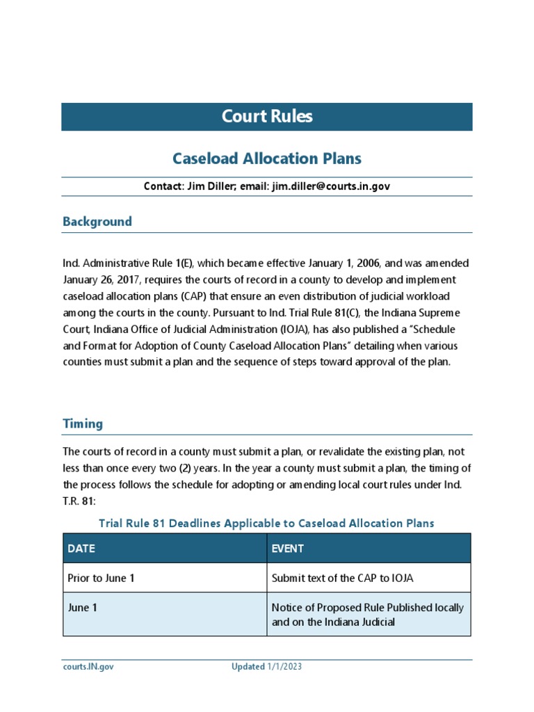 Pubs Trial Court Caseload Allocation Plans | PDF | Judge | Supreme ...