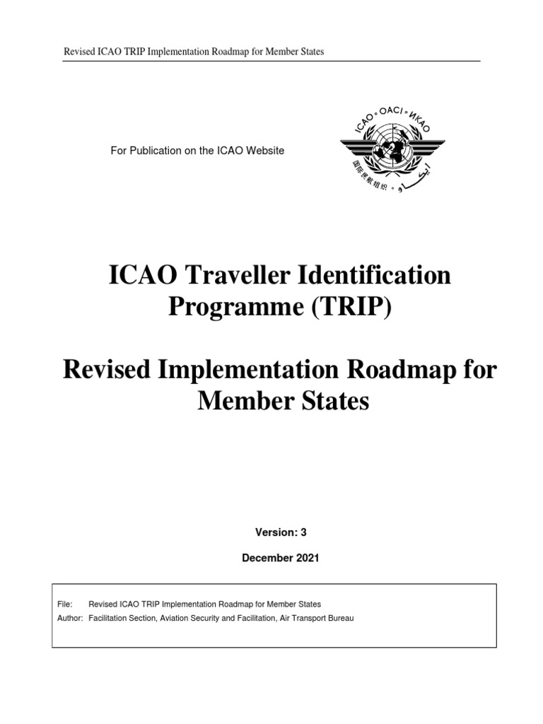 ICAO TRIP Implementation Roadmap Update | PDF | Birth Certificate ...