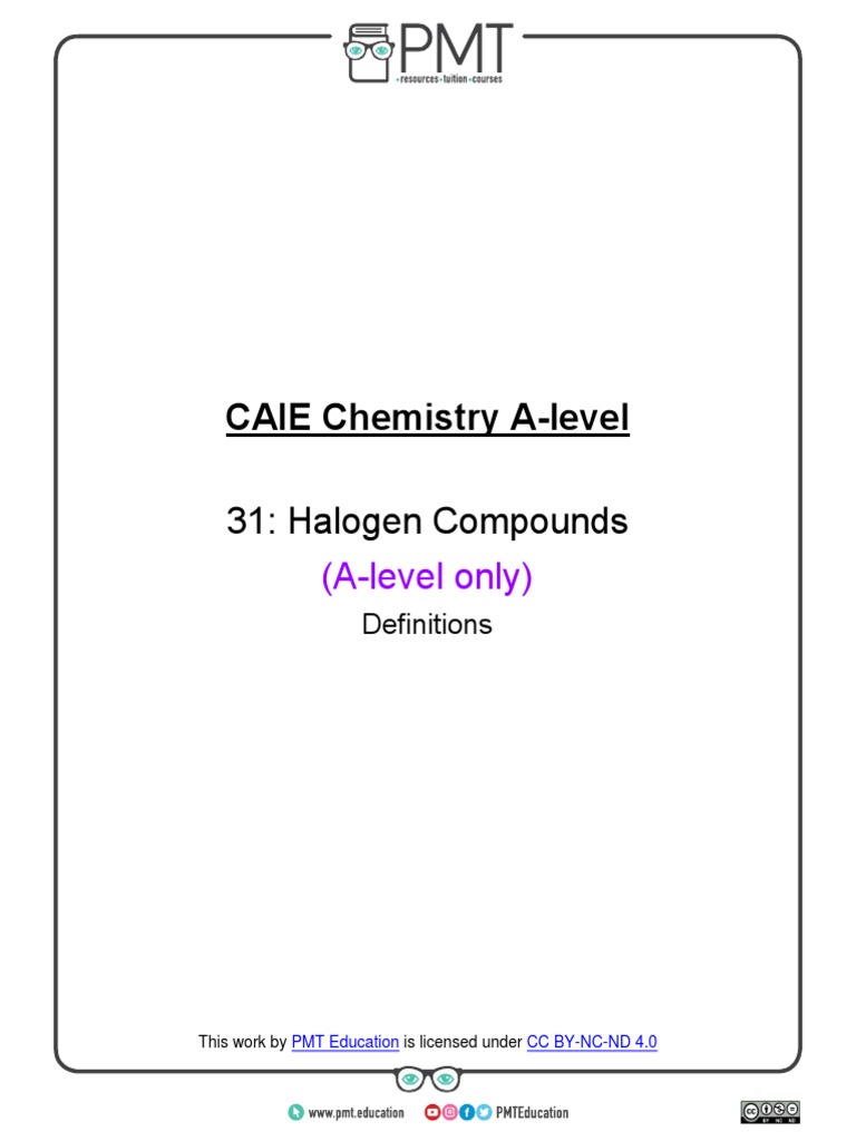 Halogen Compounds | PDF