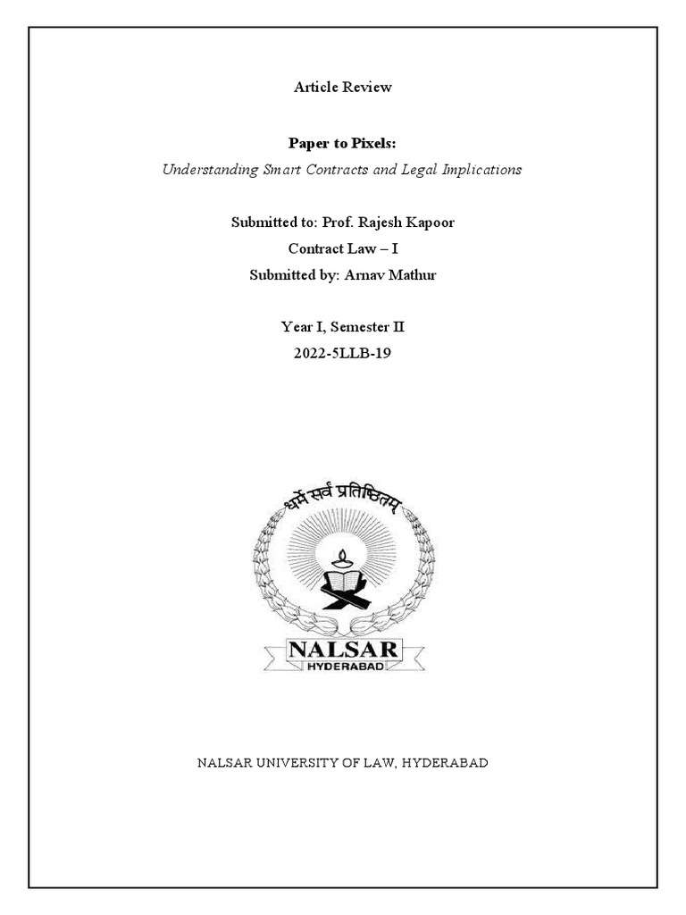 Xels Understanding Smart Contracts and Legal Implications. | PDF ... Xels Understanding Smart Contracts and Legal Implications. | PDF ...