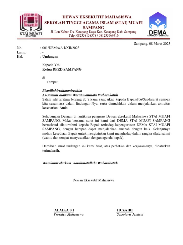 Contoh Undangan | PDF