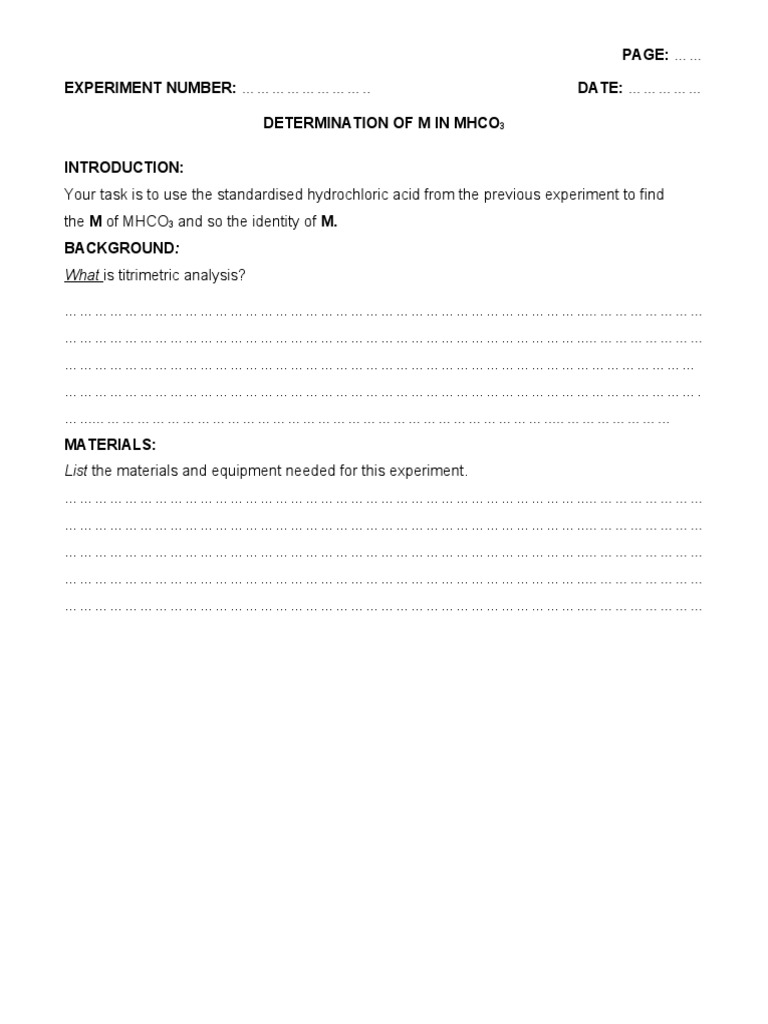 MHCO3 | PDF | Hydrochloric Acid | Acid