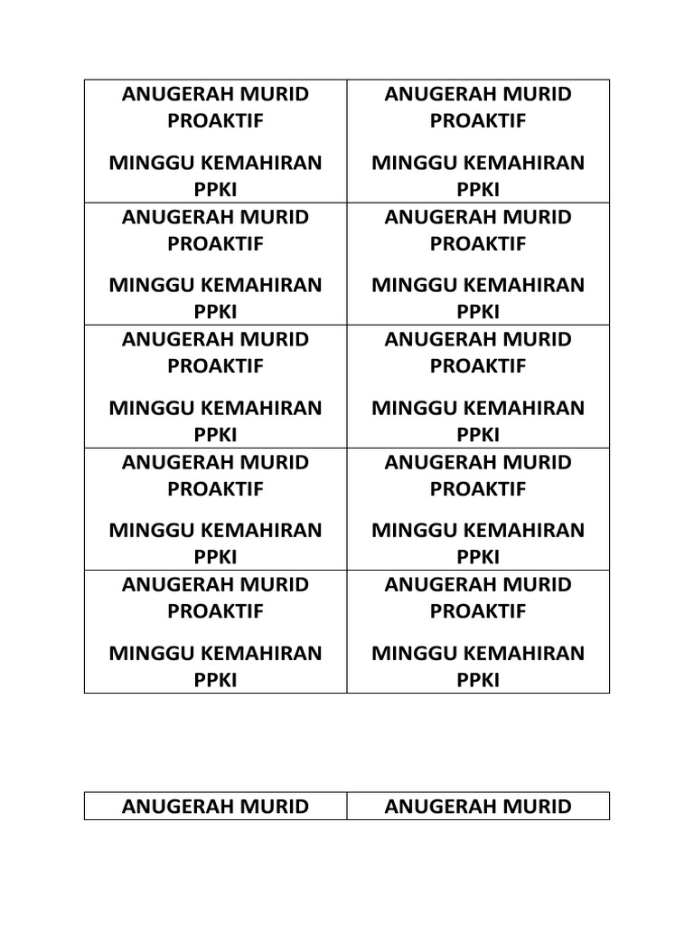 Anugerah Murid Prasekolah 2023 | PDF