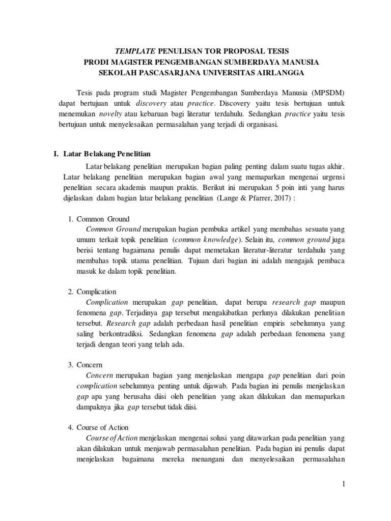 Template TOR MPSDM Dan Contoh Fix | PDF