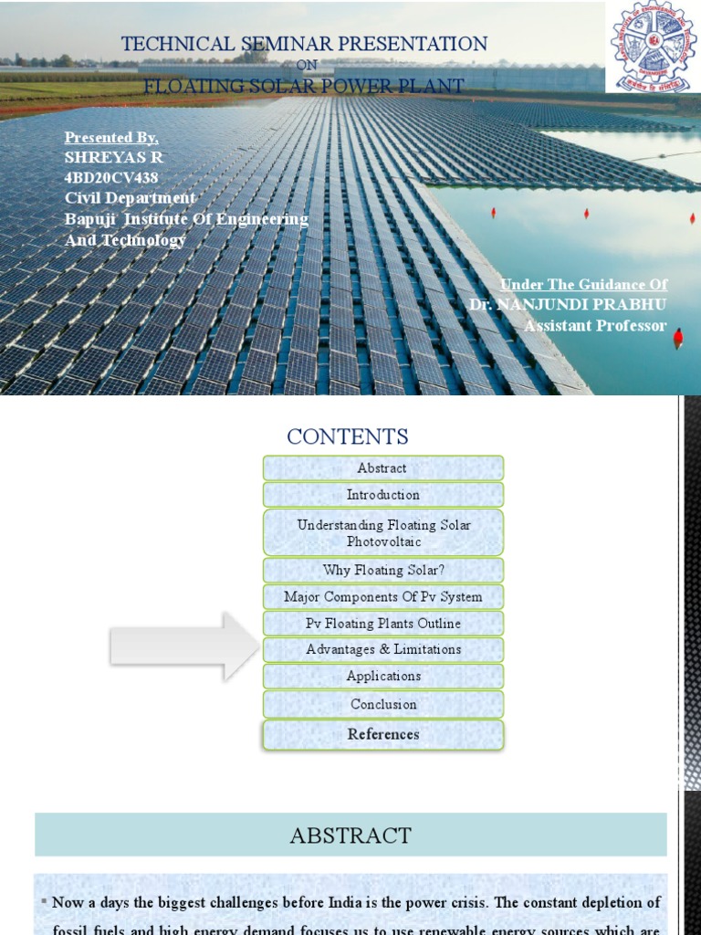 Floating SOLAR | PDF | Solar Power | Photovoltaics