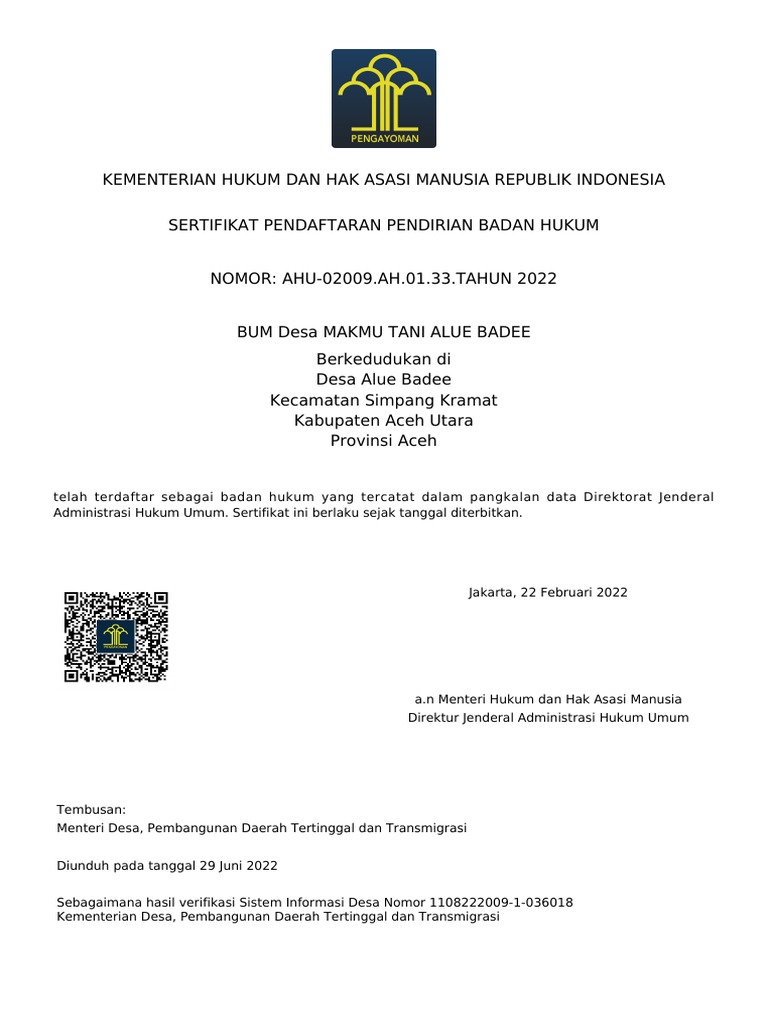 Ahu-02009.ah.01.33.tahun 2022 | PDF Ahu-02009.ah.01.33.tahun 2022 | PDF