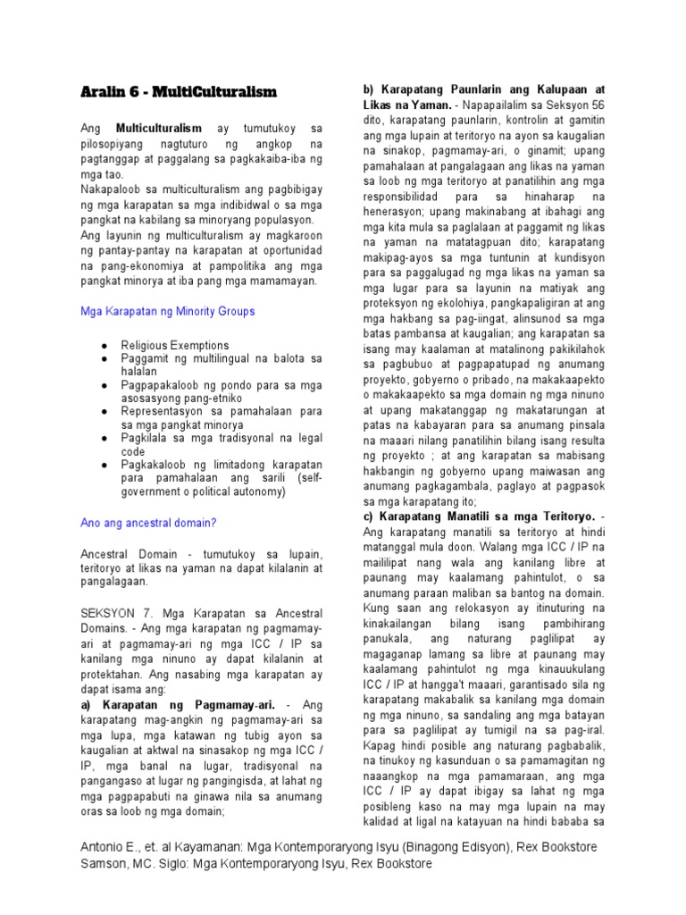 Aralin 6 - Multiculturalism | PDF