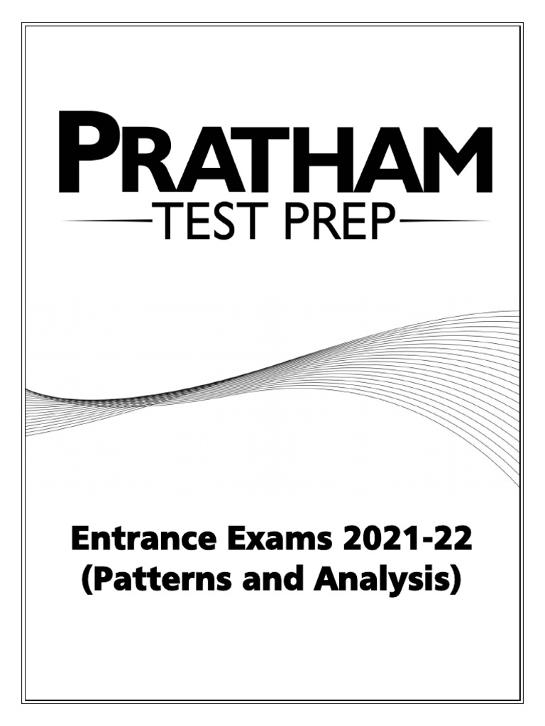 Entrance Exams 2021-22 (Patterns and Analysis) | PDF | Multiple Choice ...