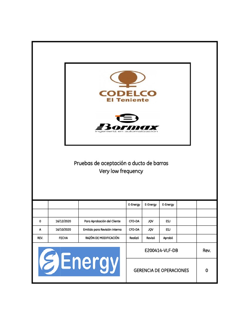 Pruebas VLF en Codelco El Teniente | PDF | Ingenieria Eléctrica | voltaje