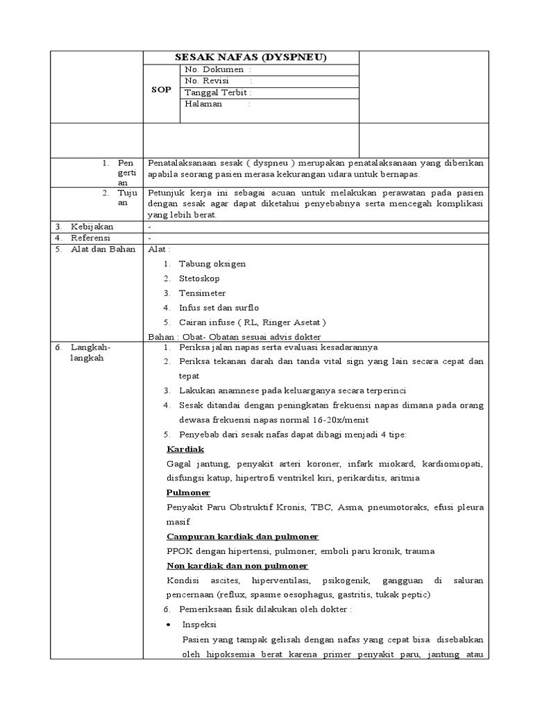 DYSPNEA MANAGEMENT PROTOCOL | PDF DYSPNEA MANAGEMENT PROTOCOL | PDF