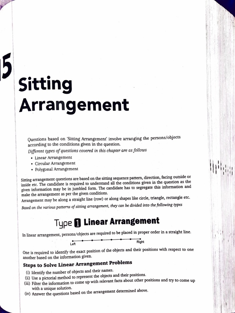 Sitting Arrangement Types and Solutions | PDF | Elementary Geometry ...
