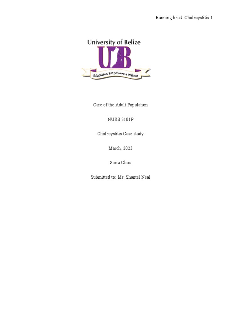 Cholecystitis Case Study Analysis | PDF | Liver | Hepatitis