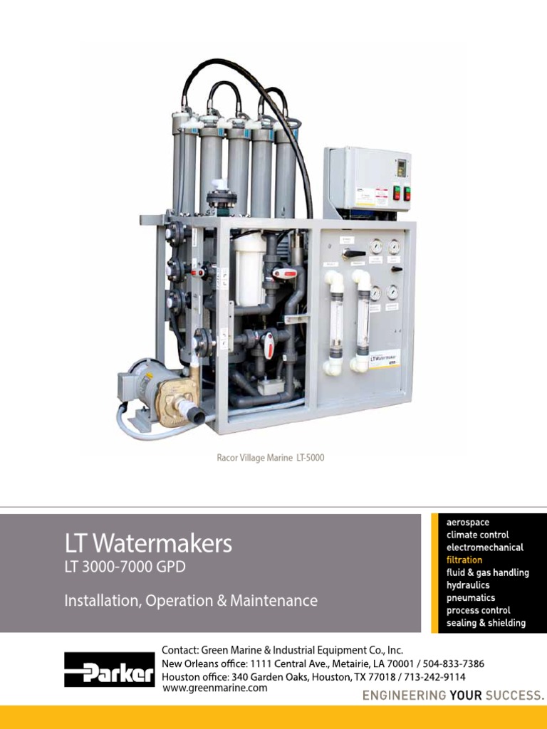 LT Watermakers: LT 3000-7000 GPD Installation, Operation & Maintenance ...