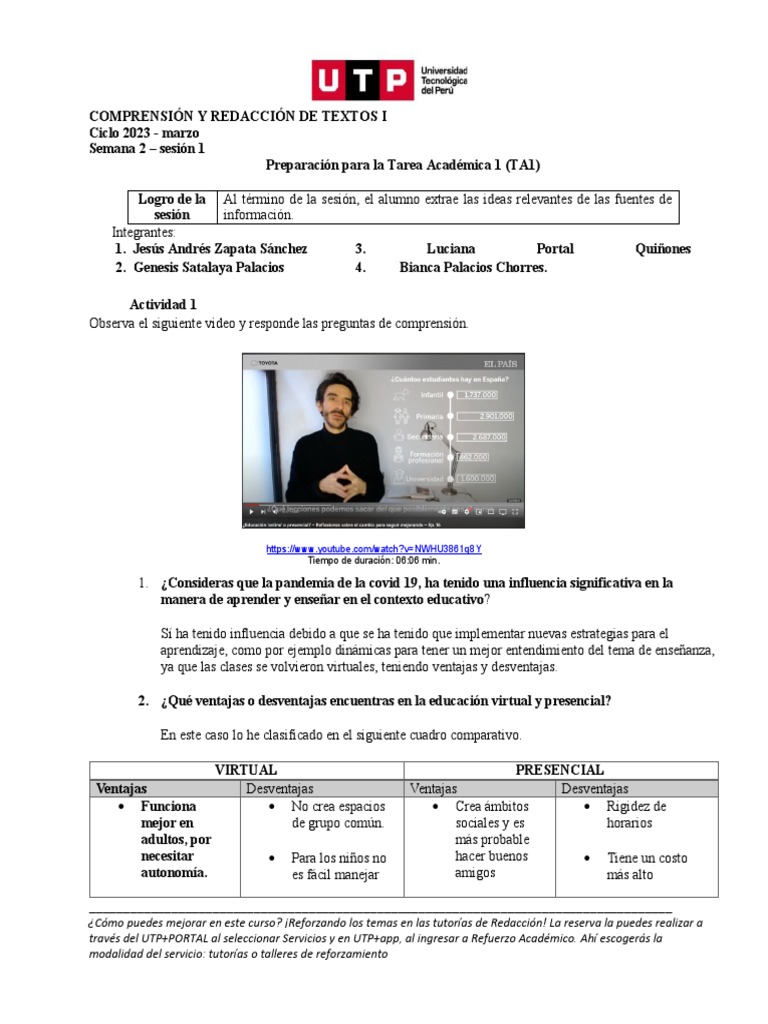 UTP S02.s1 CRT1 - Preparación para La TA1 GRUPO 2 | PDF | Aprendizaje ... UTP S02.s1 CRT1 - Preparación para La TA1 GRUPO 2 | PDF | Aprendizaje ...