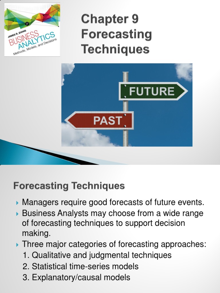 Chapter 9 Forecasting Techniques Pdf Forecasting Time Series