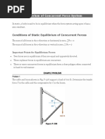 Equilibrium of Force System | PDF | Chemical Equilibrium | Tension ...