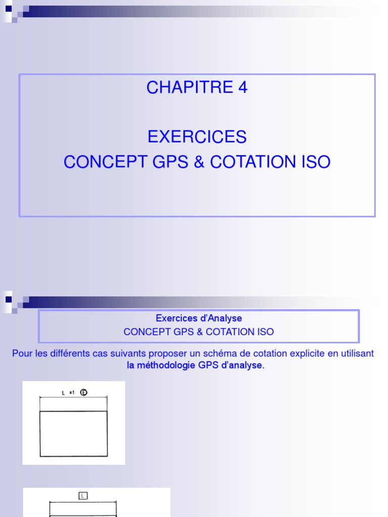 Exercices sur la cotation ISO et GPS | PDF