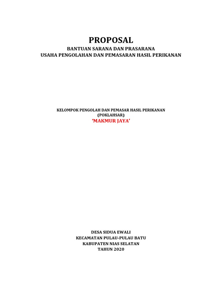 Format Proposal Poklahsar | PDF