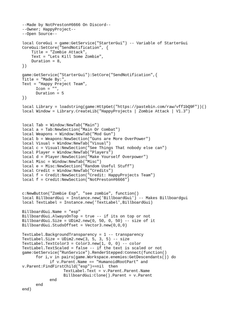 Zombie Attack Script | PDF