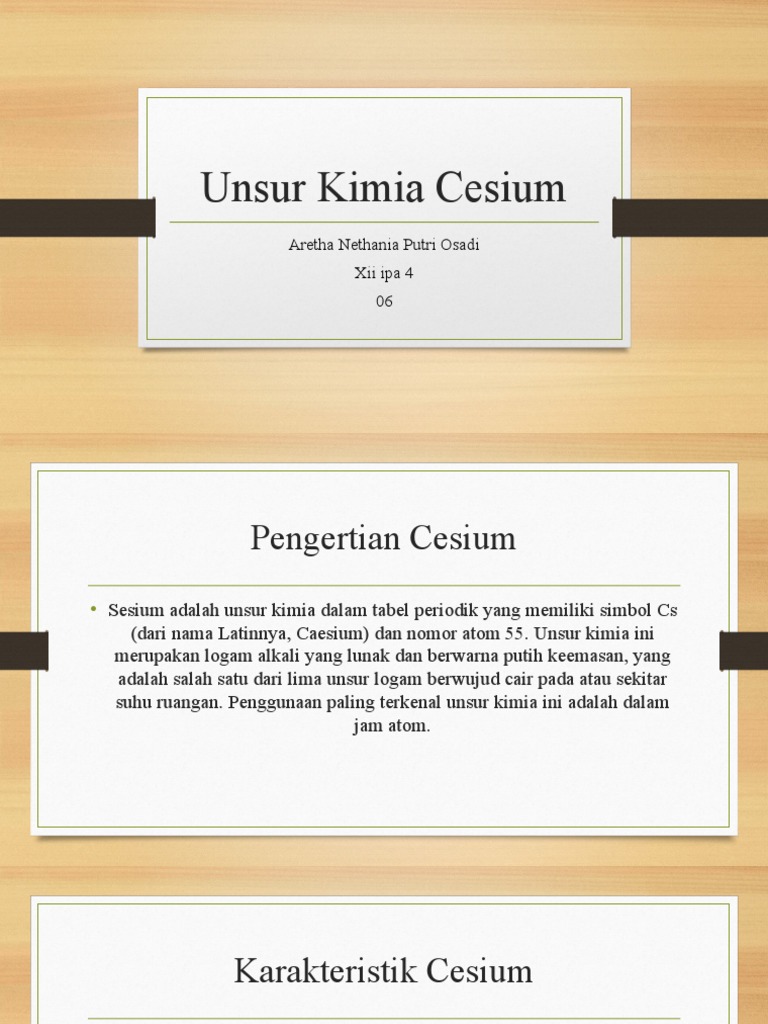 Unsur Kimia Cesium | PDF