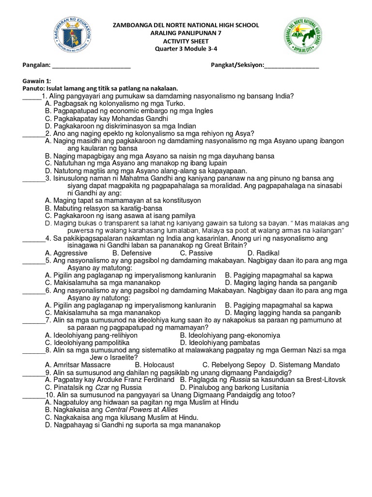 Ap7 Q3 Sum2 M3 10 | PDF