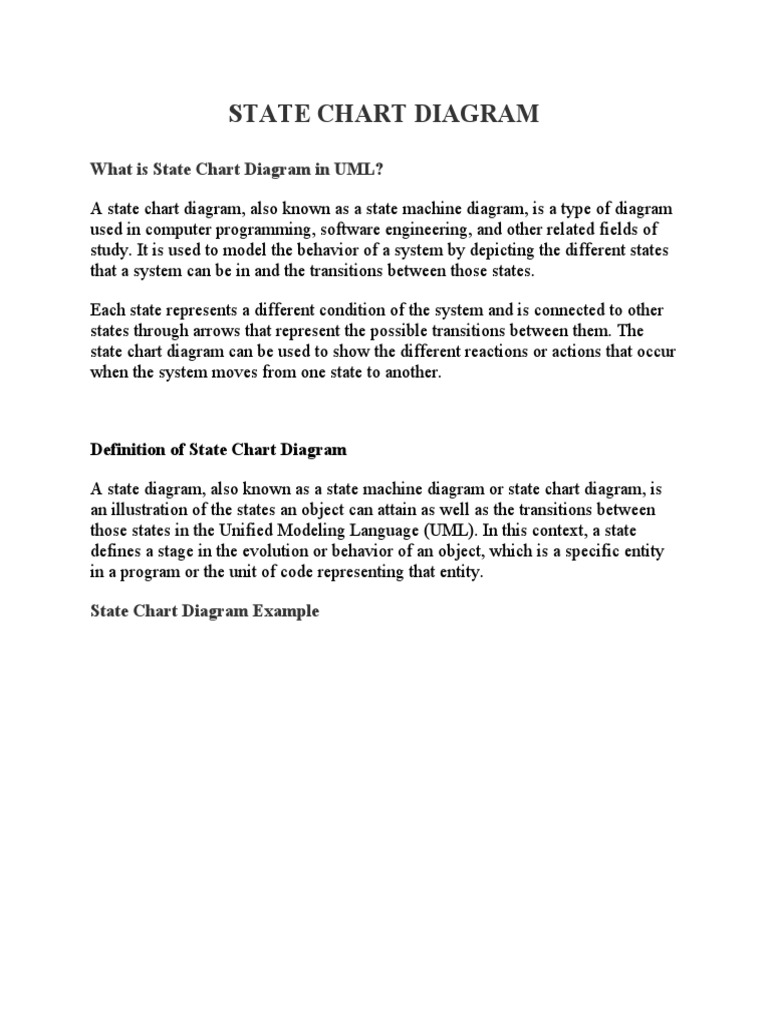 State Chart Diagram in UML | PDF | Unified Modeling Language | Computing