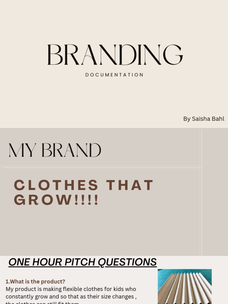 Kids' Expandable Clothing Brand Guide | PDF | Brand | Economies