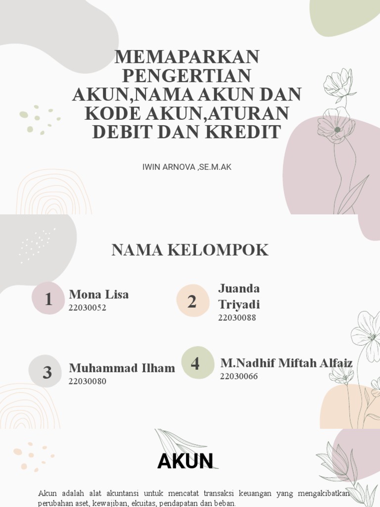 Memaparkan Pengertian Akun, Nama Akun Dan Kode Akun, Aturan Debit Dan Kredit | PDF