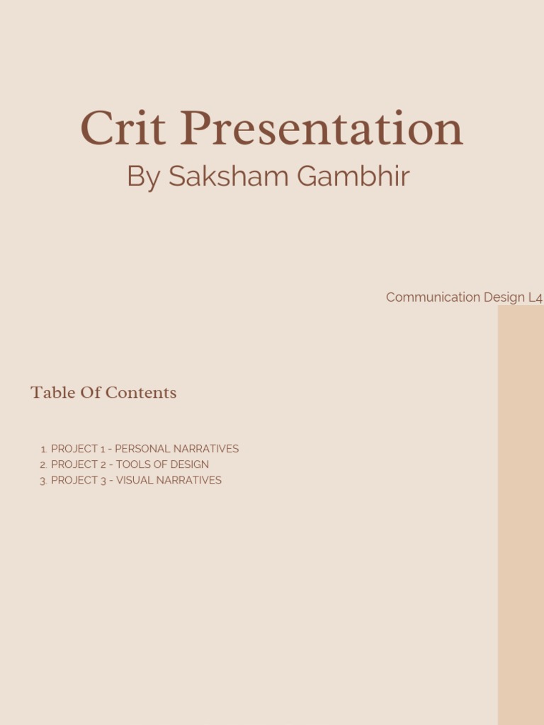 Crit Presentation | PDF