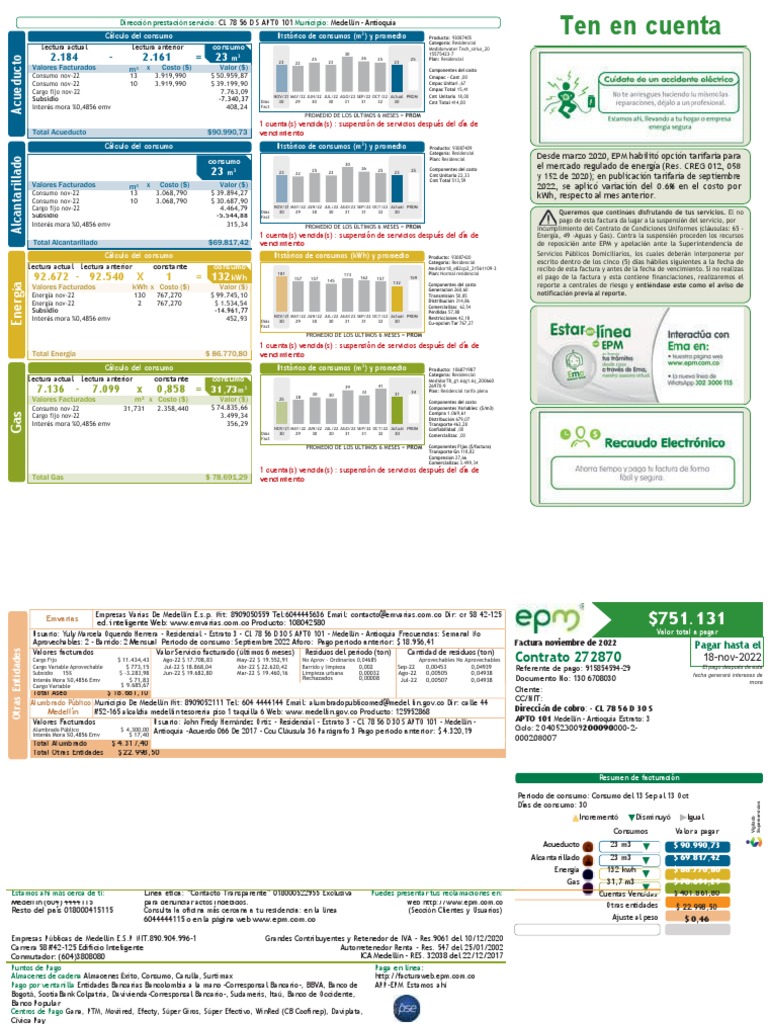 Recibo Publico Epm | PDF