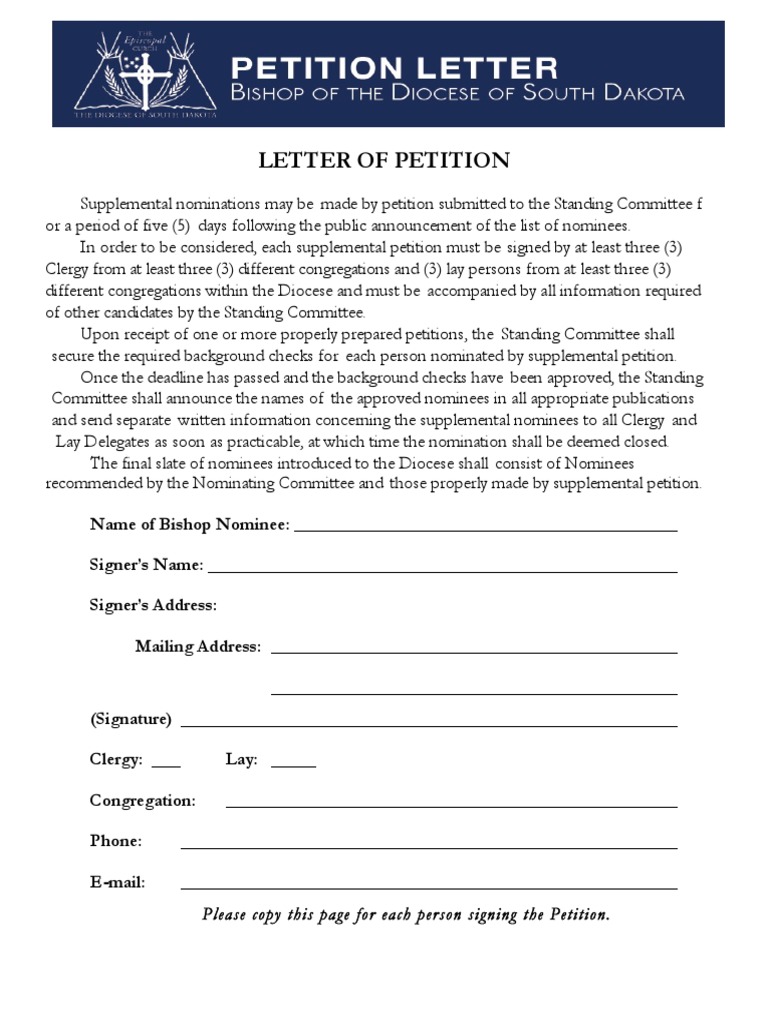 Letter of Petition | PDF