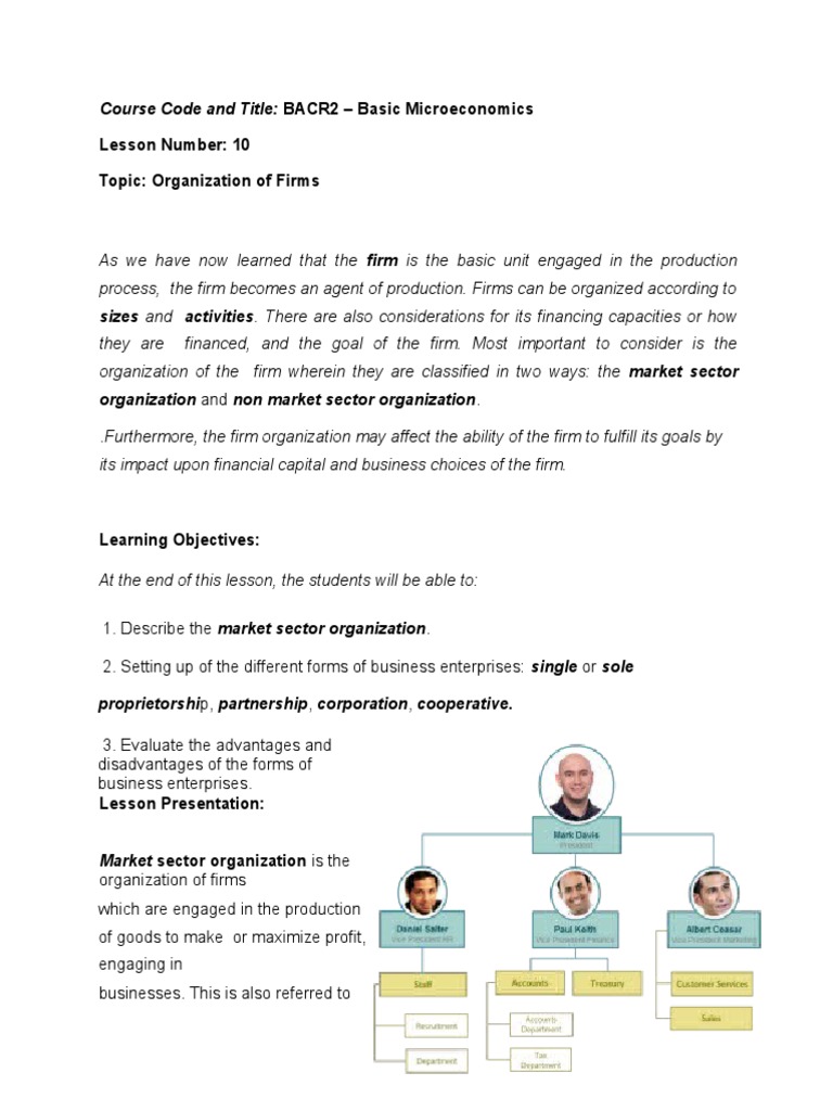 ME-Module-10-Organization-of-Firms Students | PDF | Sole Proprietorship | Corporations