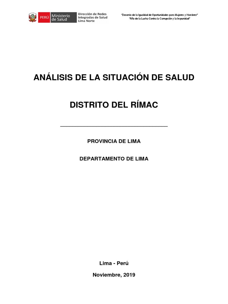 Asis - Distrito Rimac 2019 | PDF | Tasa de mortalidad | Lima