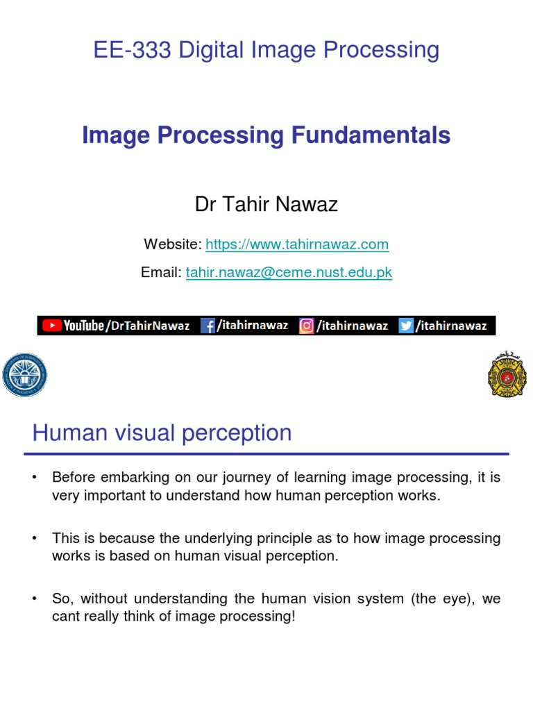 EE-333 Digital Image Processing | PDF | Visual Perception | Eye