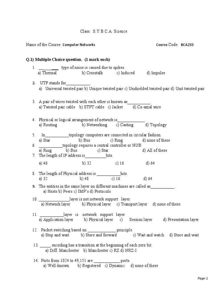 Computer Networks Internal Exam | PDF | Computer Network | Bit Rate Computer Networks Internal Exam | PDF | Computer Network | Bit Rate
