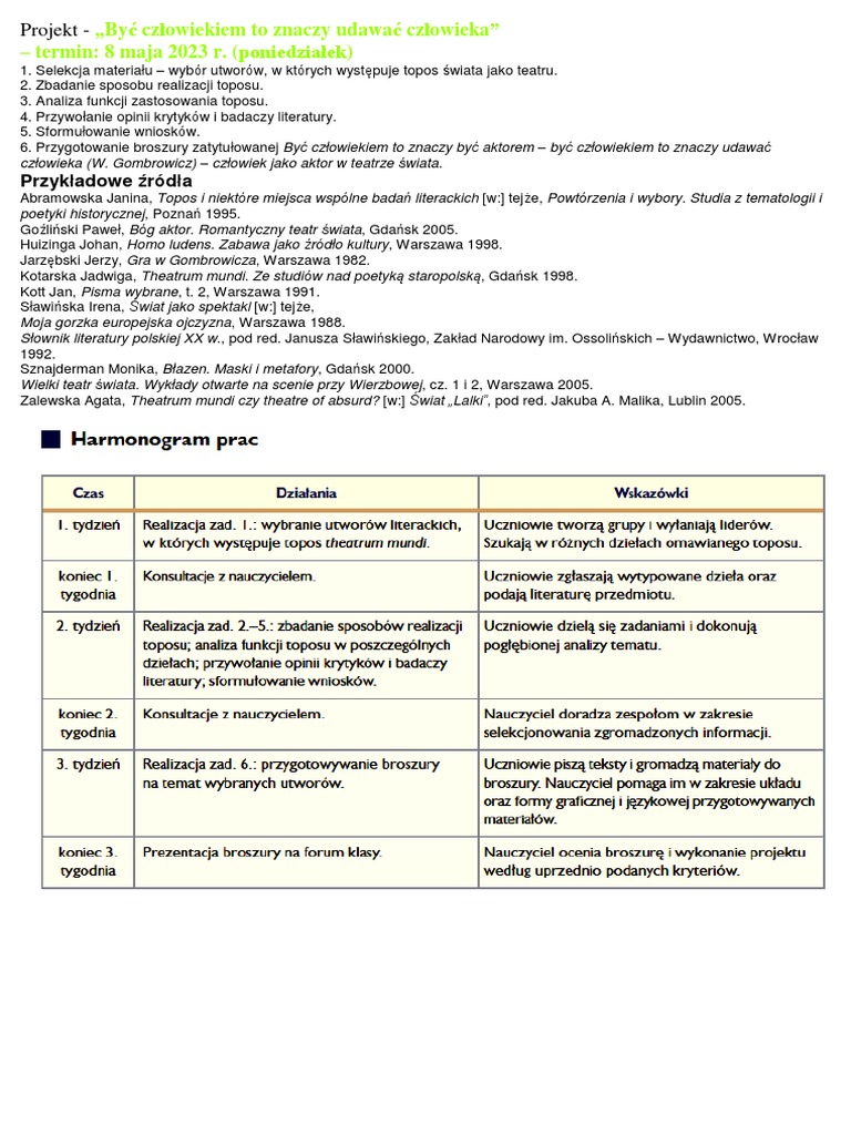 Projekt - : Przyk Ładowe Źródła | PDF