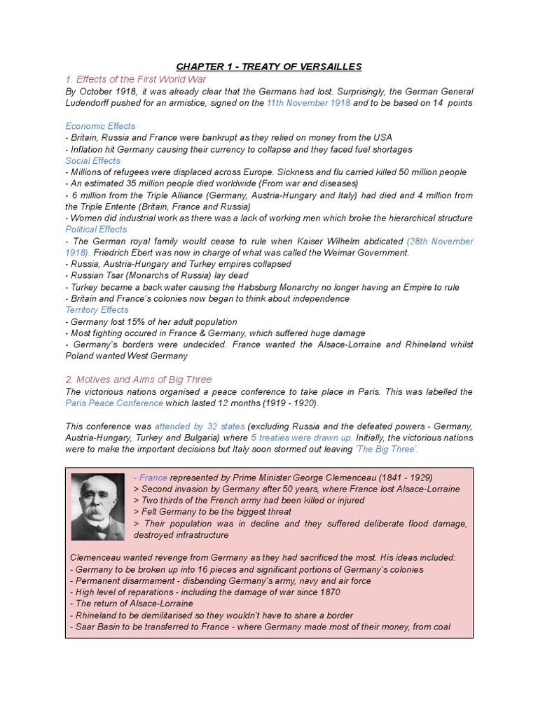Chap 1 History | PDF | Treaty Of Versailles | German Empire