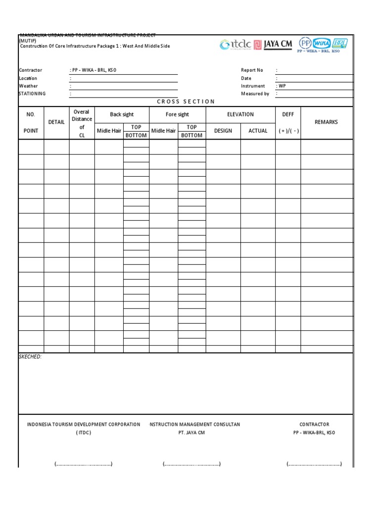 Form Elevasi Mutip | PDF | Economies