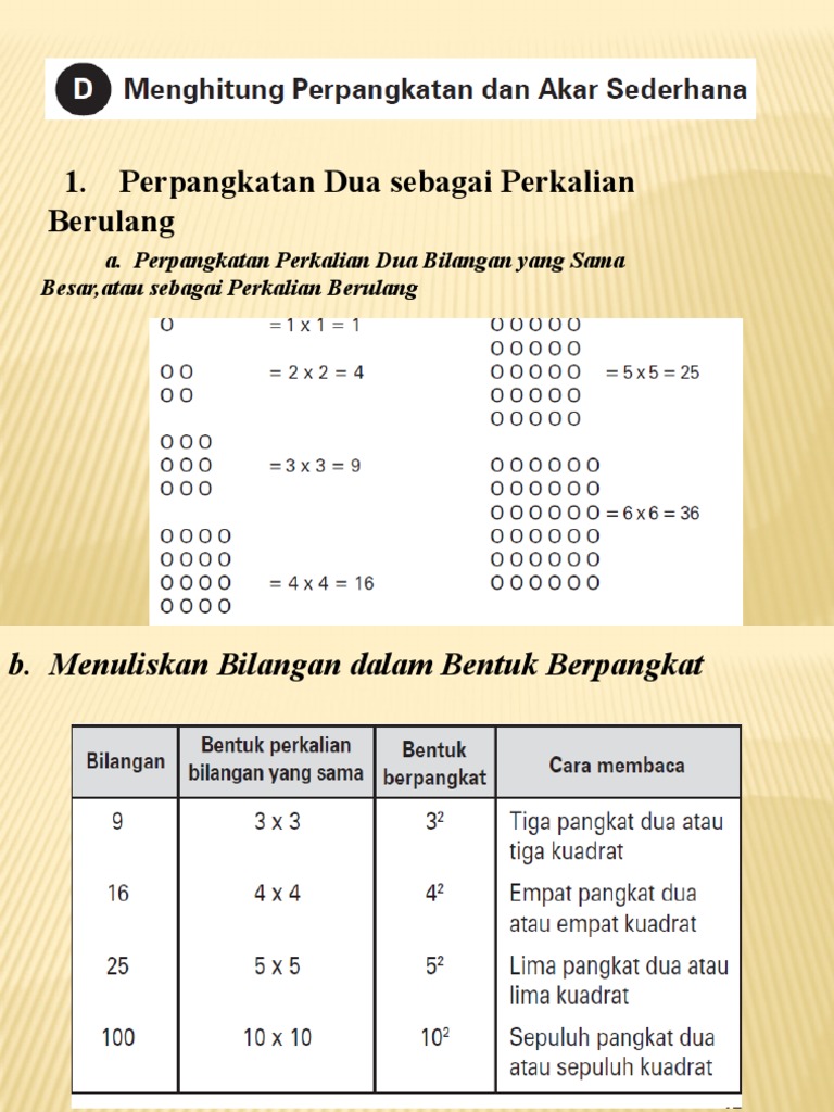 4 Menghitung Perpangkatan Dan Akar Sederhana | PDF
