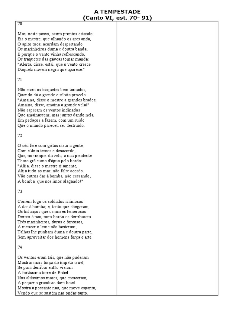 A Tempestade | PDF | Amor | Relâmpago