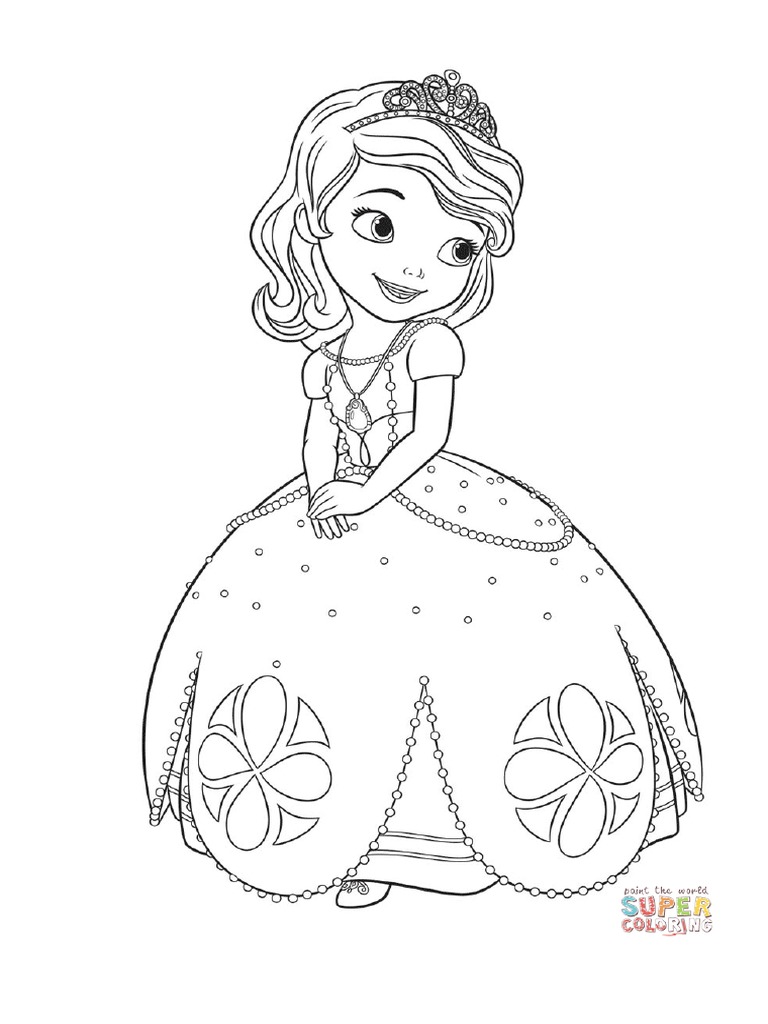 Princess Sofia Coloring Page | PDF