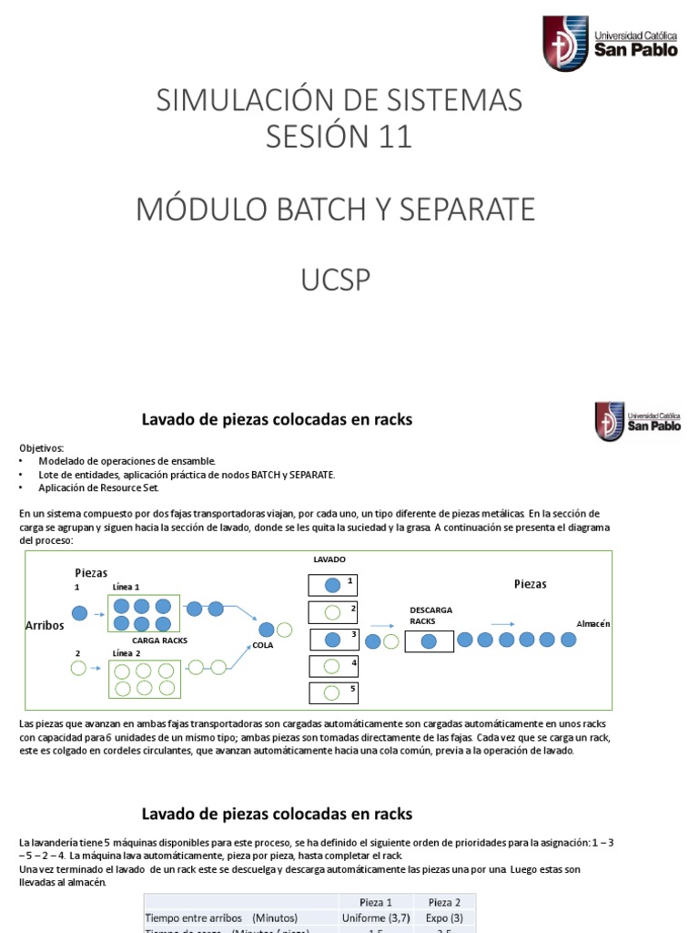 Simulación de Sistemas: Sesión 1 1 Módulo Batch Y Separate | PDF ...