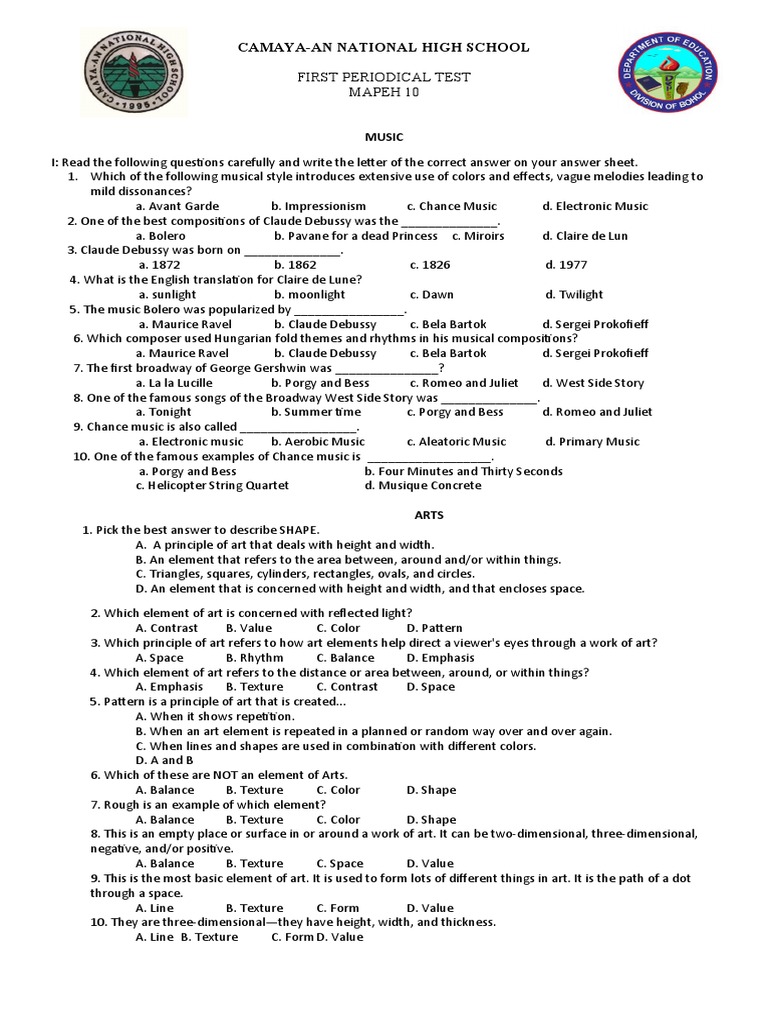 Q1 MAPEH 10 Exam | PDF | Physical Fitness | Health Care