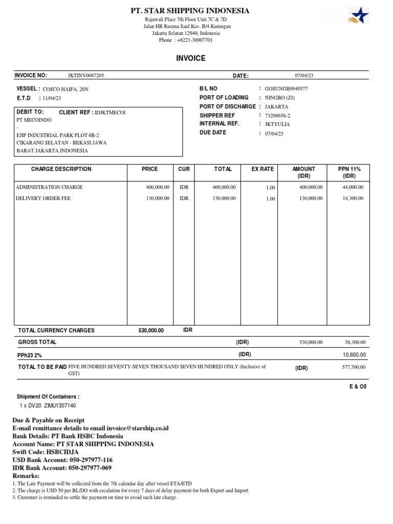 Iqmin A Jktinv0087205 Jktyulia 20230408071006 | PDF | Indonesian Rupiah ...