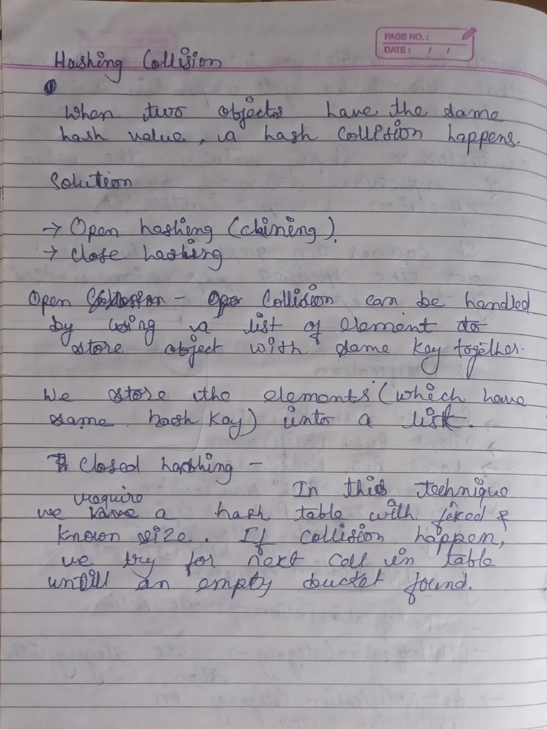 Hashing Collision Pdf